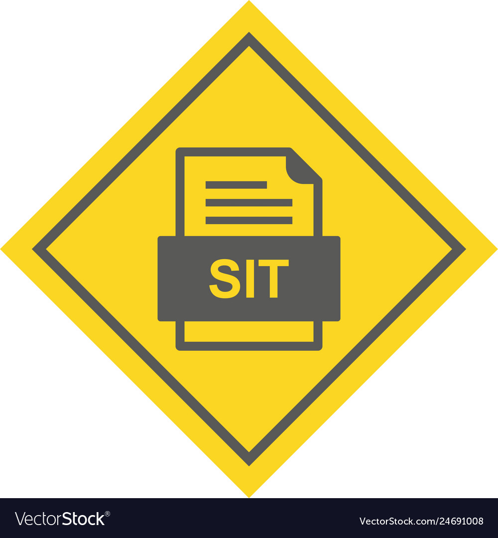Sit file document icon Royalty Free Vector Image