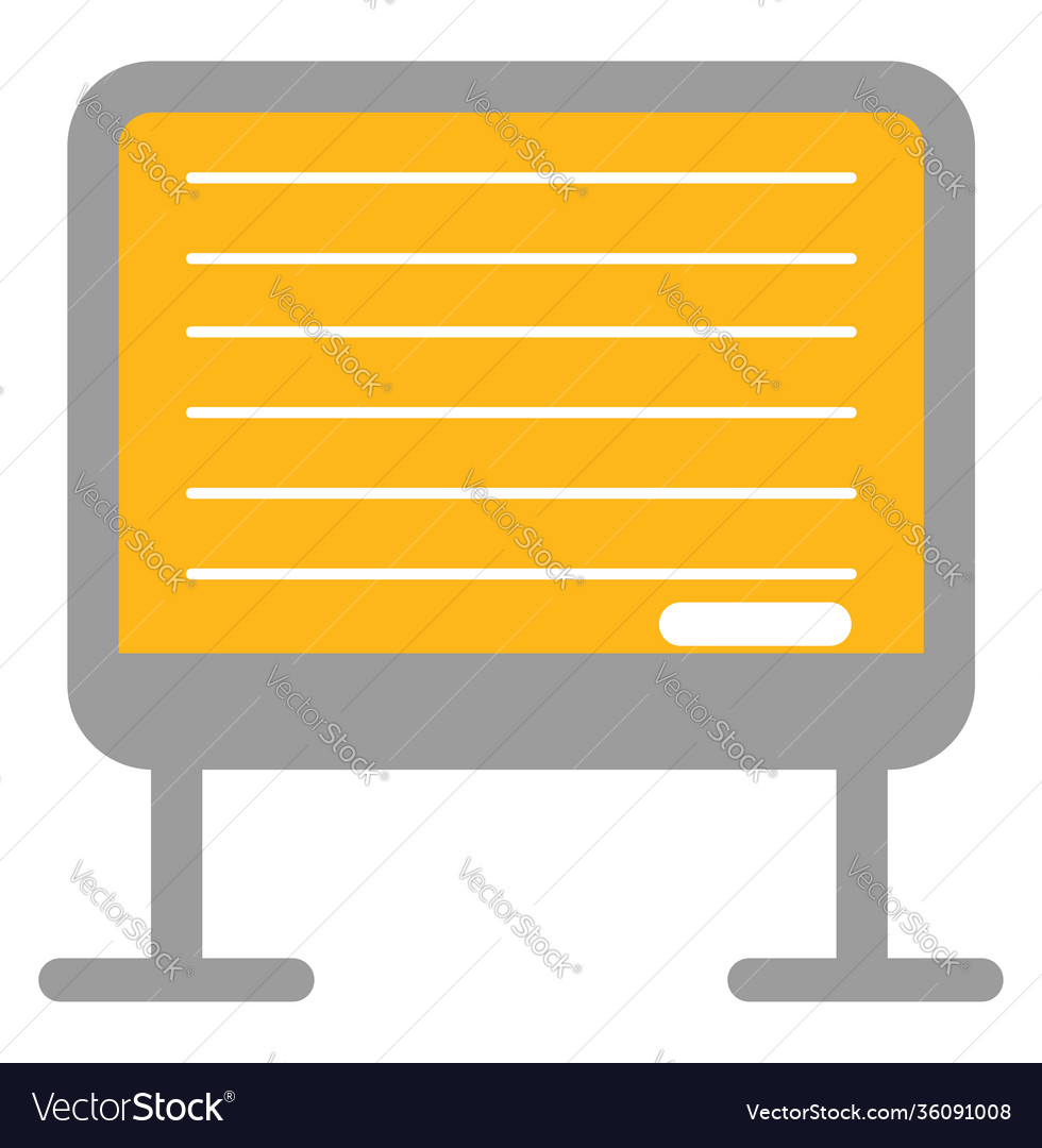 Smart Board On White Background Royalty Free Vector Image