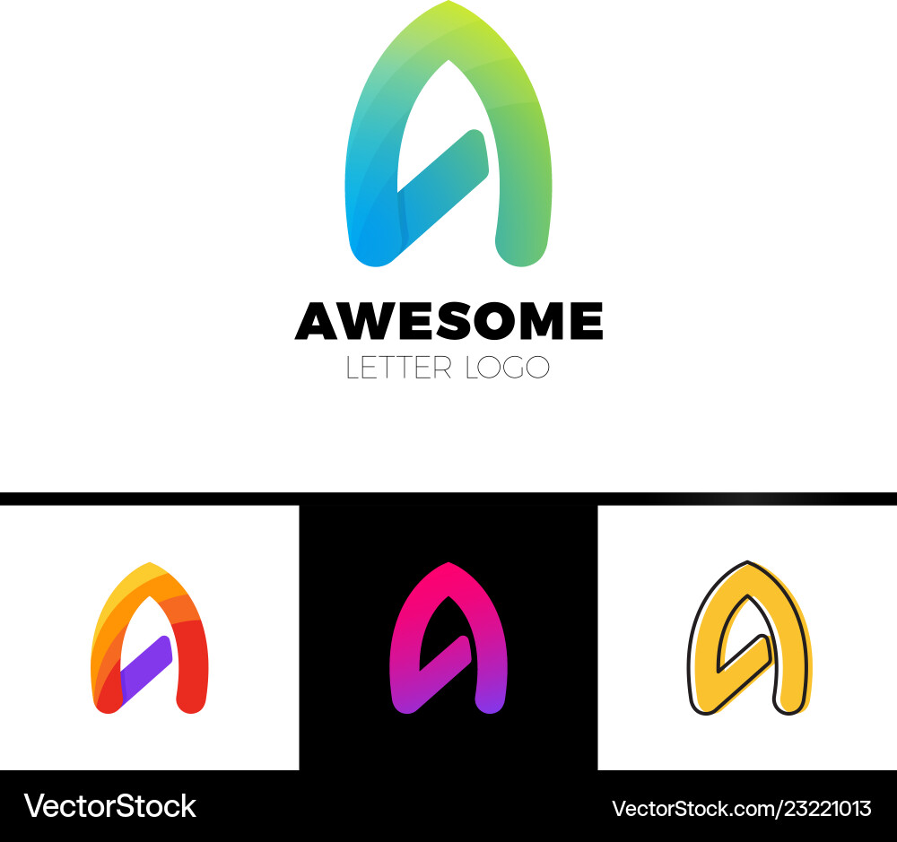A letter faster logo template icon design Vector Image