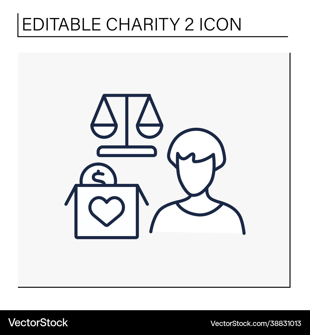Advocacy charities line icon Royalty Free Vector Image