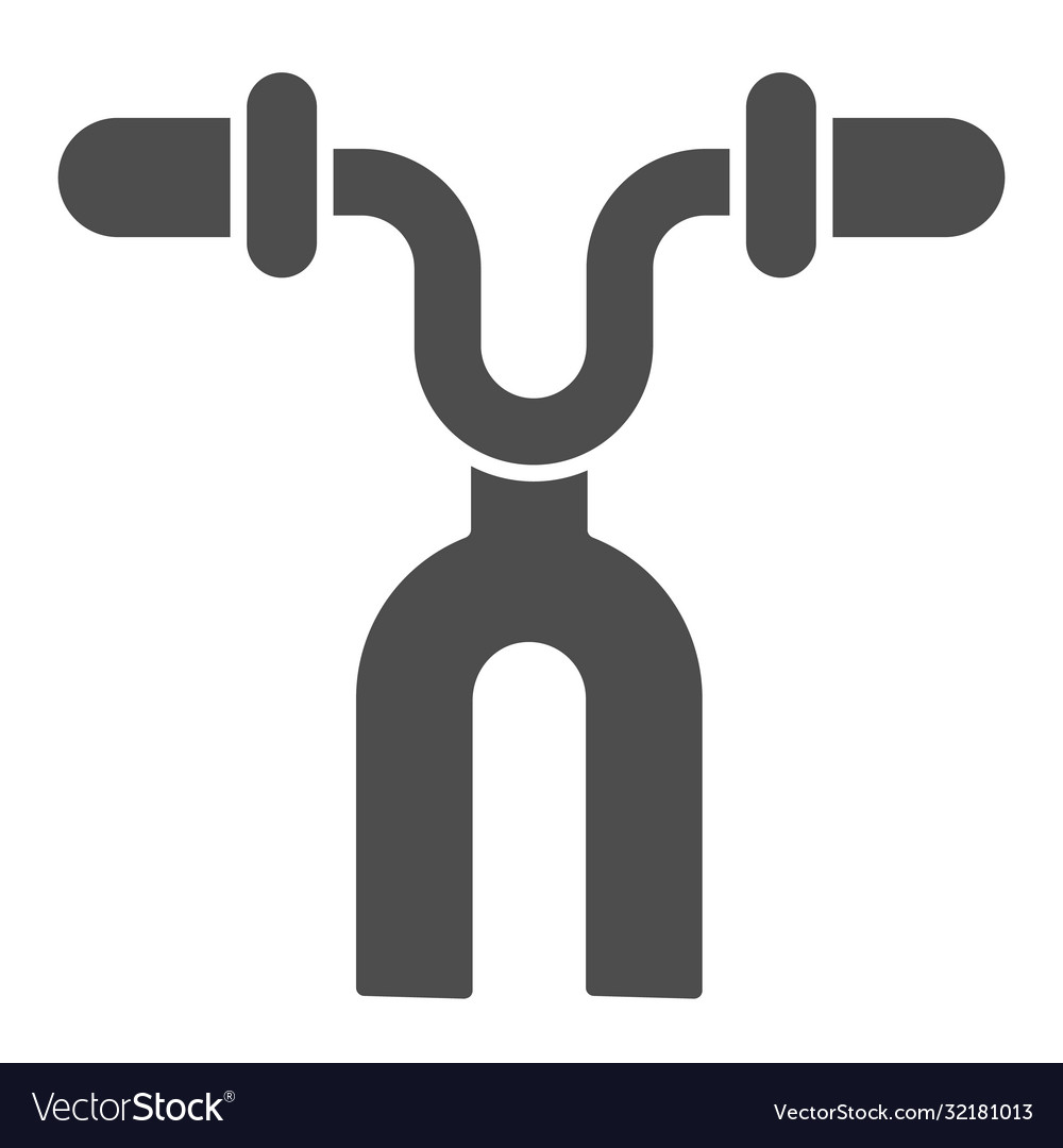 Bicycle fork and handlebar solid icon Royalty Free Vector