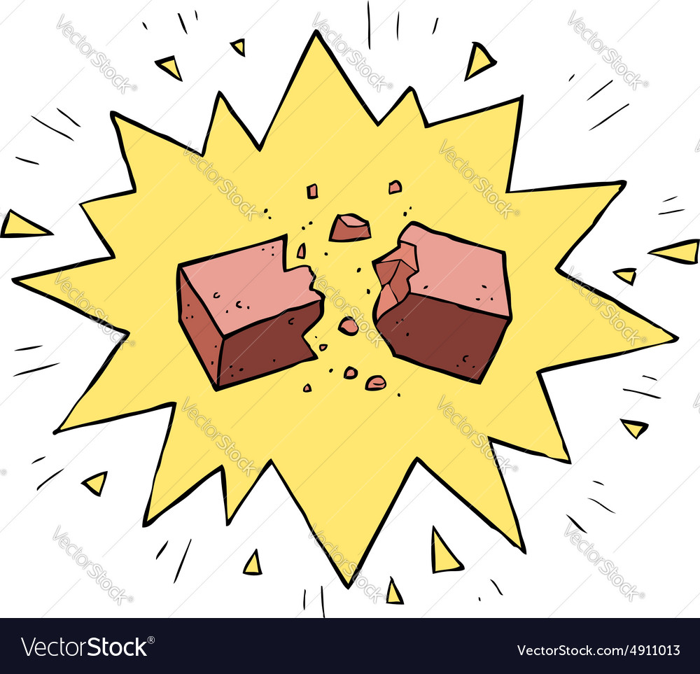 Broken bricks Royalty Free Vector Image - VectorStock