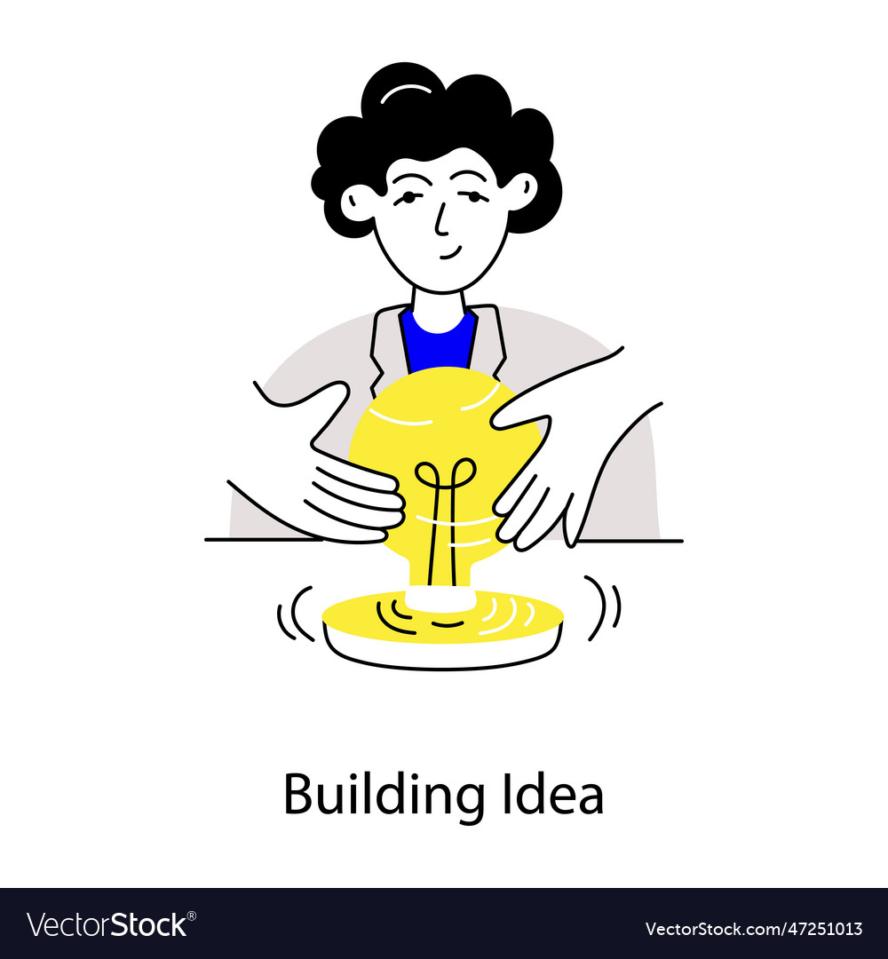 Building idea Royalty Free Vector Image - VectorStock
