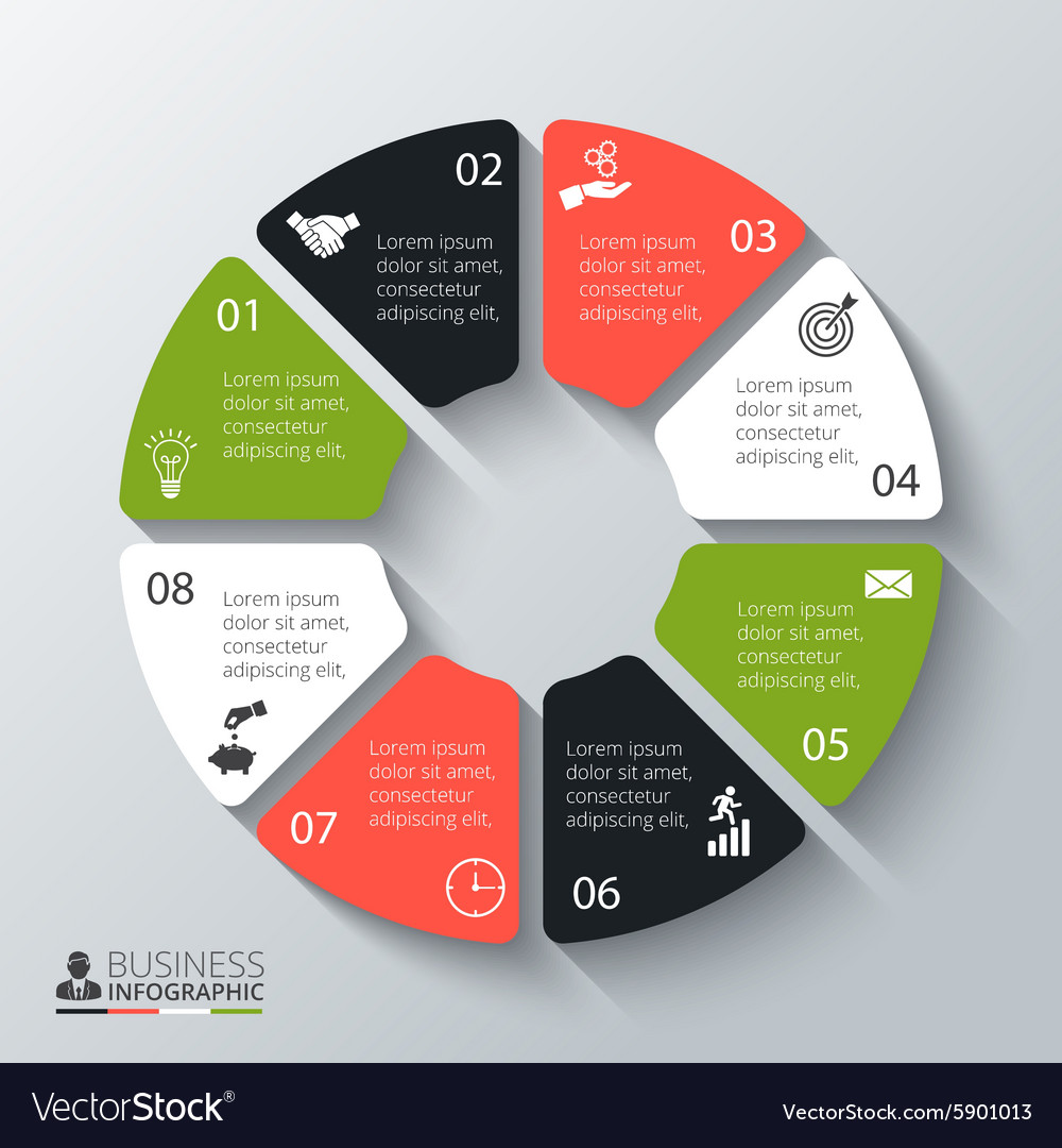 Circle elements for infographic Royalty Free Vector Image