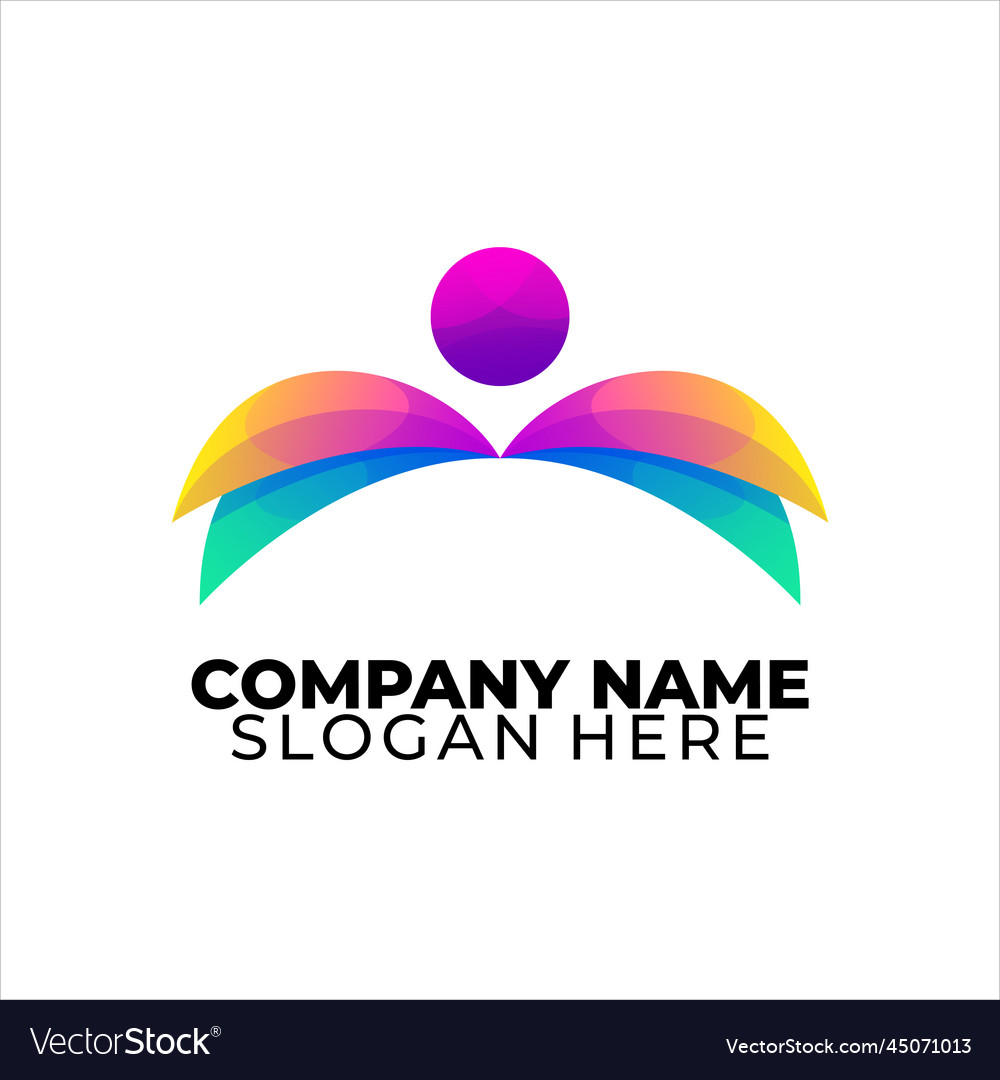 Company logo colorful gradient style Royalty Free Vector