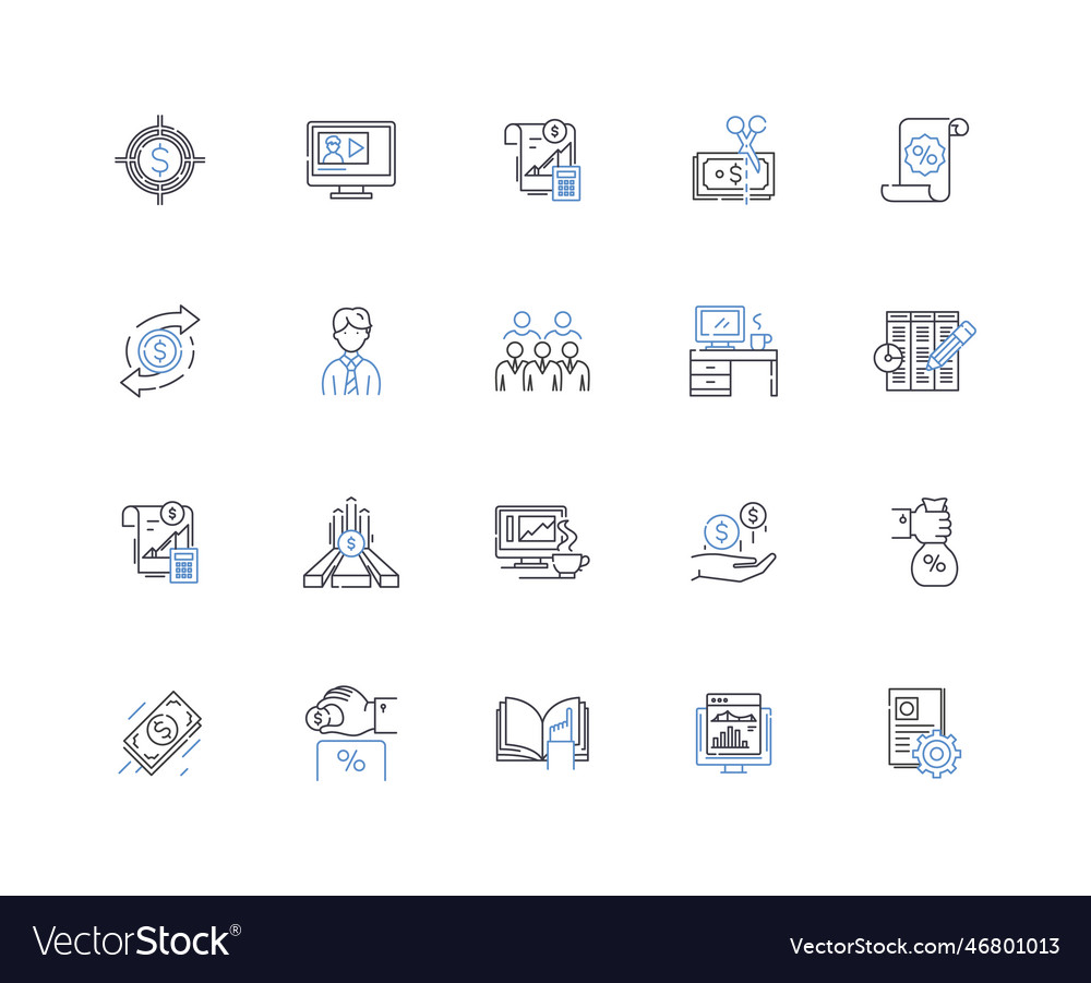 Evaluation line icons collection assessment Vector Image Evaluation line icons collection assessment Vector Image