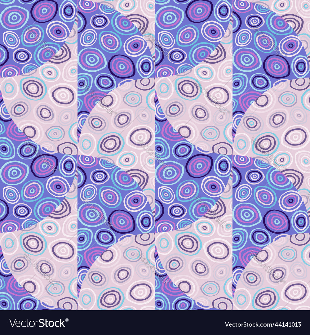 Hand drawn circle shapes seamless pattern Vector Image