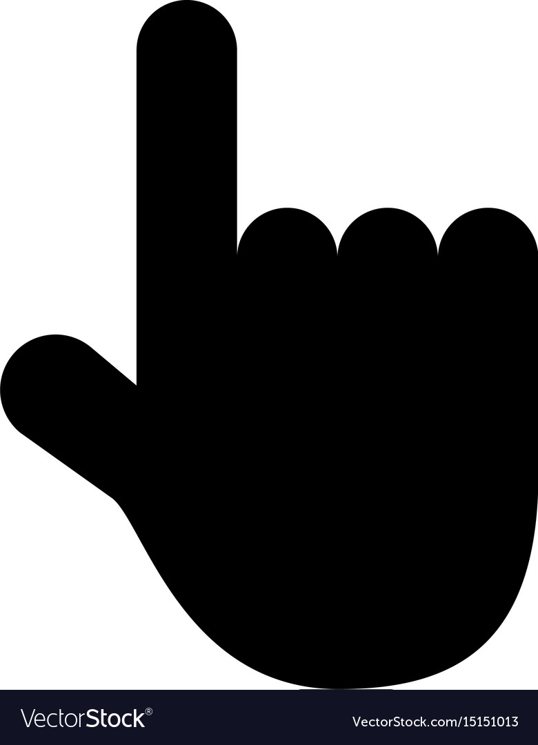 Hand pointer isolated icon Royalty Free Vector Image