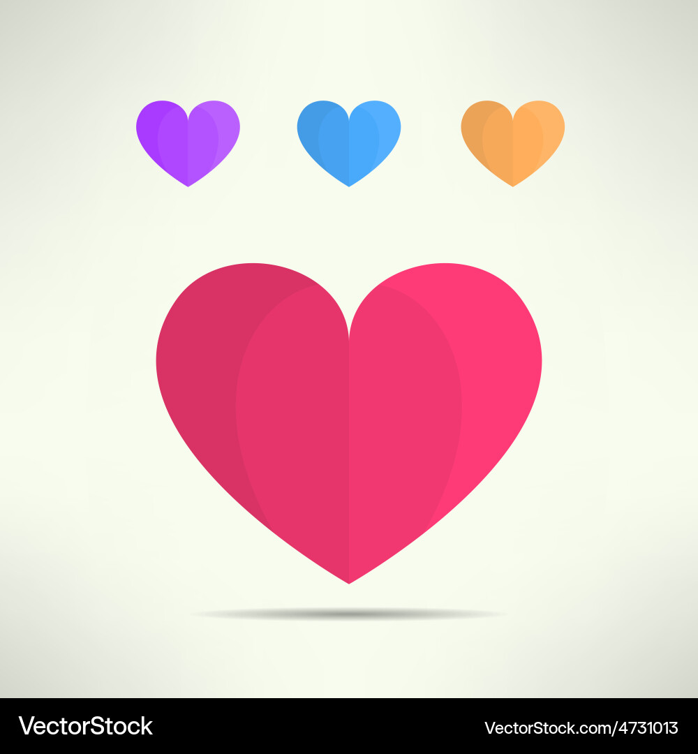 Heart icon in modern geometrical design Royalty Free Vector
