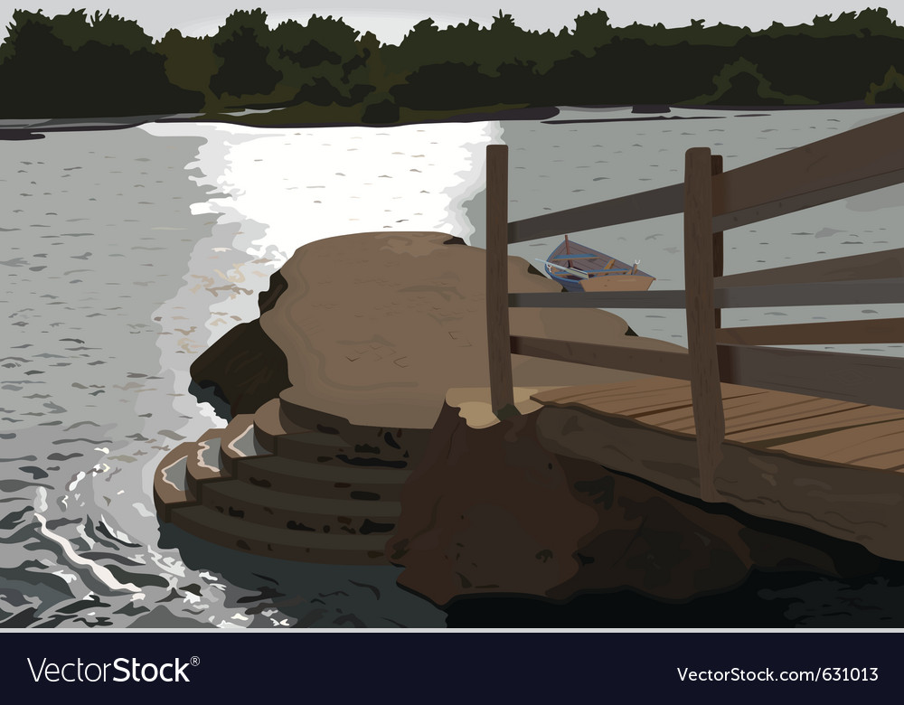 Jetty Royalty Free Vector Image - VectorStock