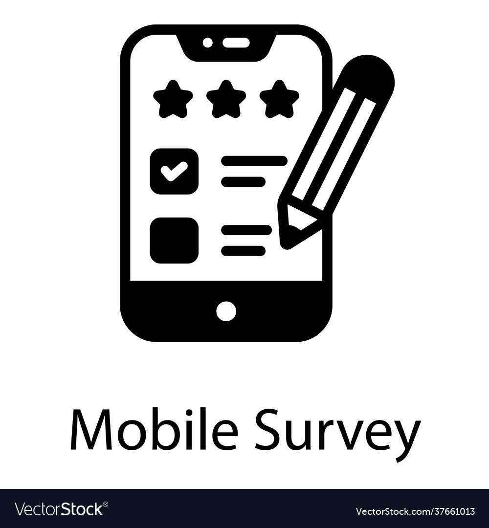 Mobile survey Royalty Free Vector Image - VectorStock