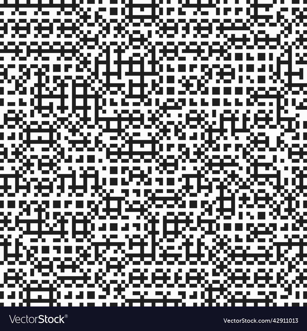 Monochrome pixel pattern Royalty Free Vector Image