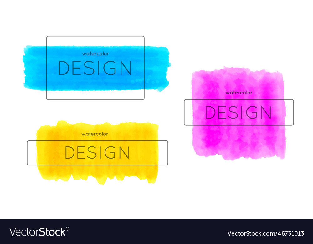 Original watercolor banner by paint brush Vector Image