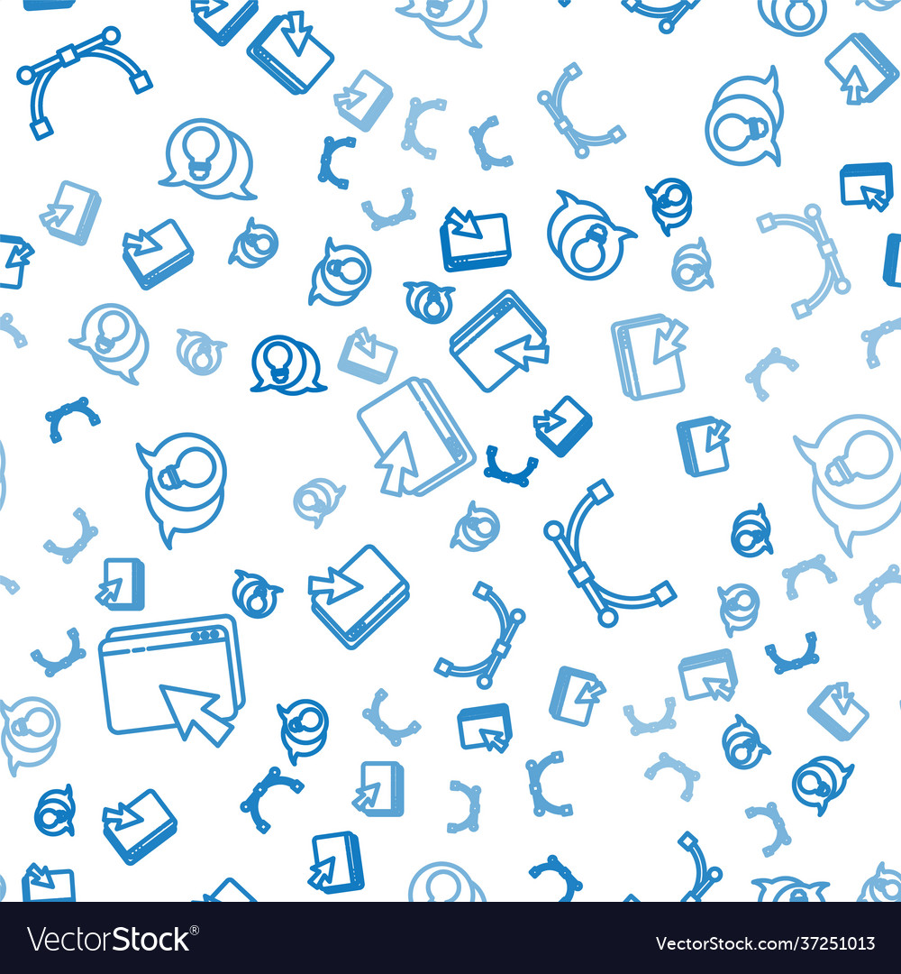 Set line web design and development bezier curve Vector Image