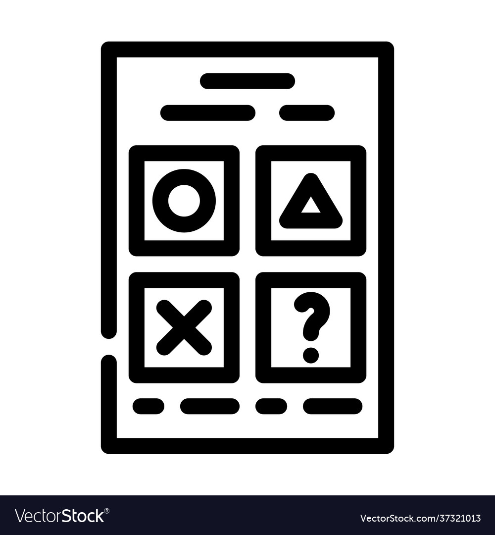 Testing for self study line icon Royalty Free Vector Image