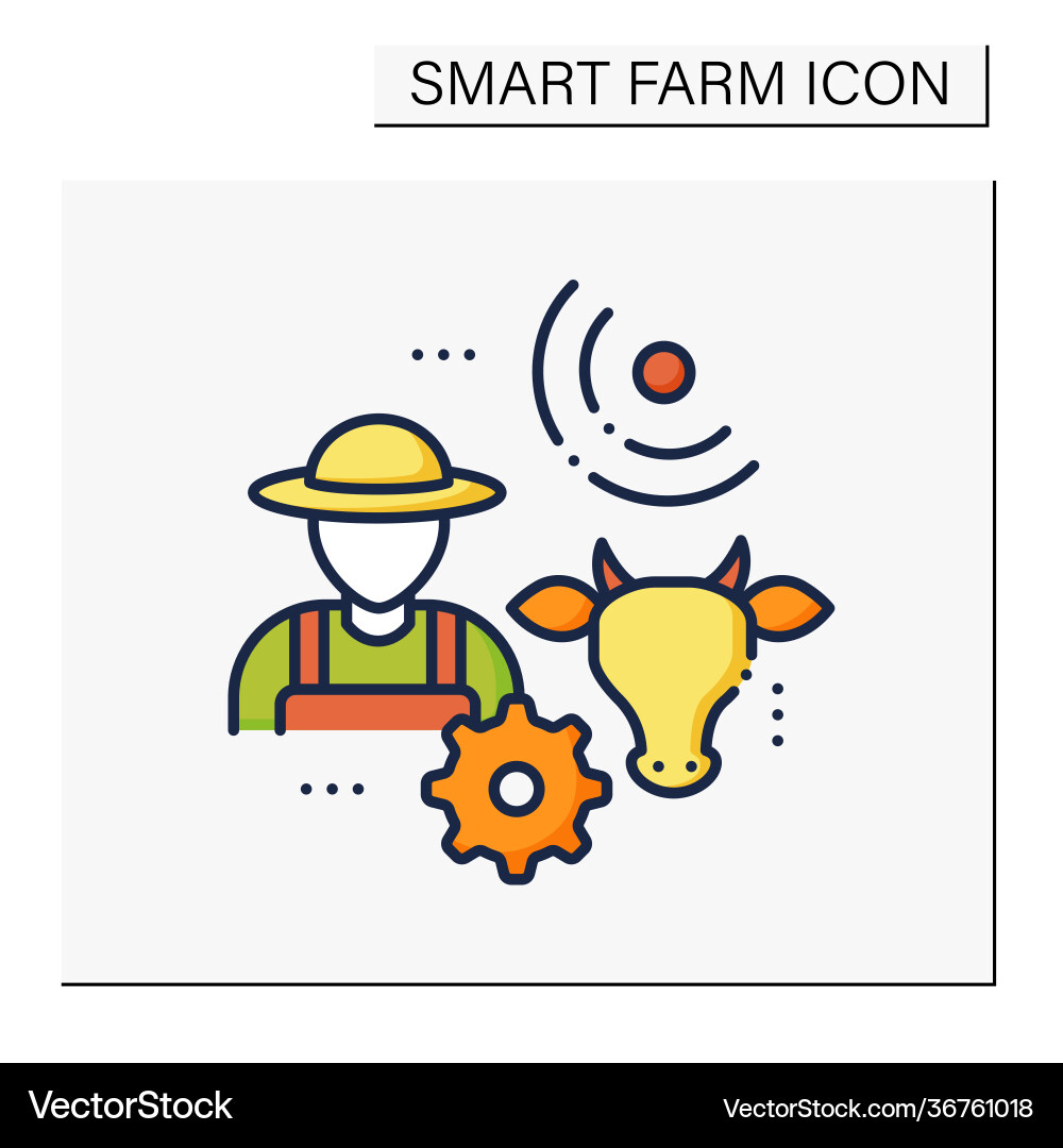 Animal breeder color icon Royalty Free Vector Image