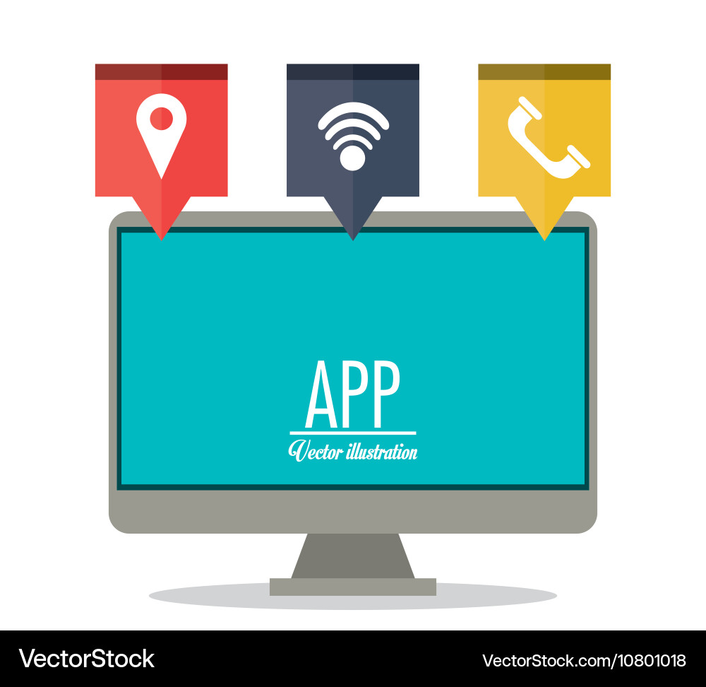 Apps and smartphone gadget Royalty Free Vector Image