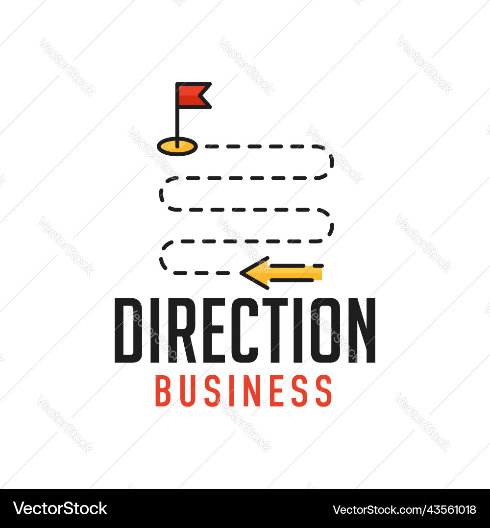Business goals and target direction outline icon Vector Image