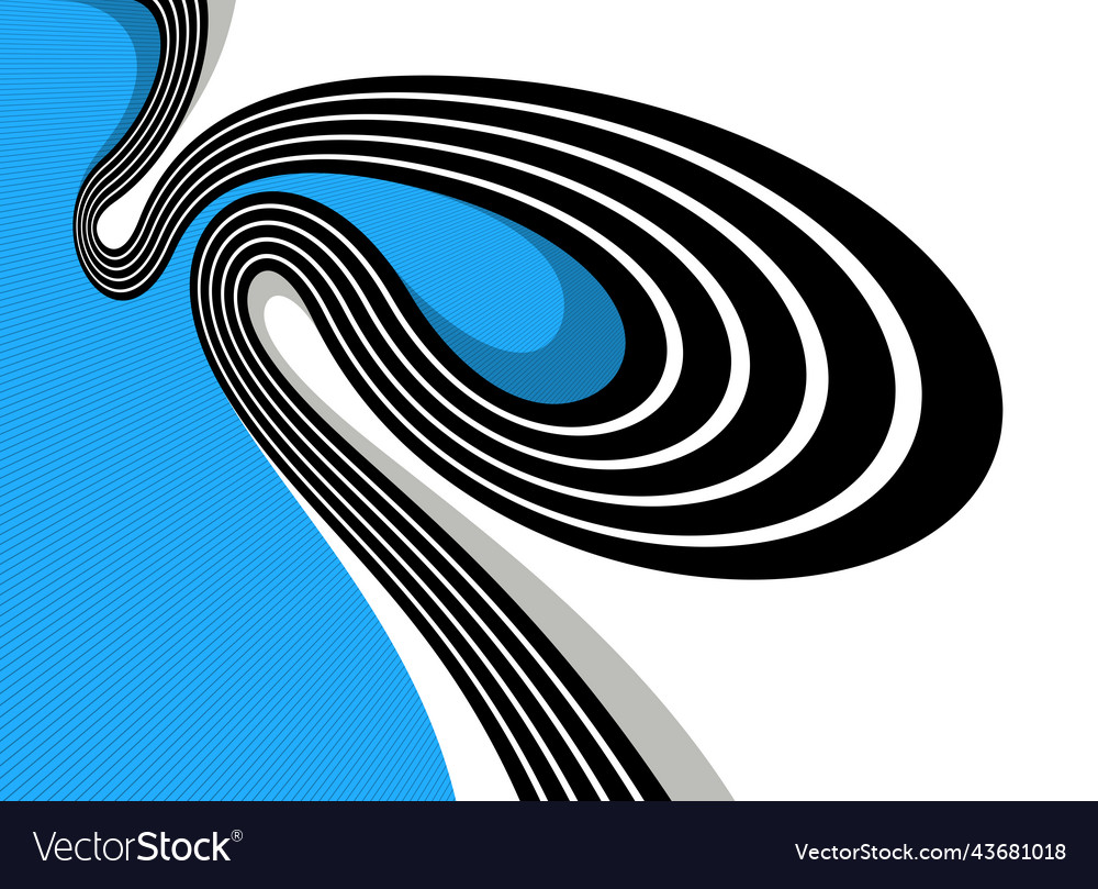 Creative Lines Abstract Background 3d Perspective Vector Image