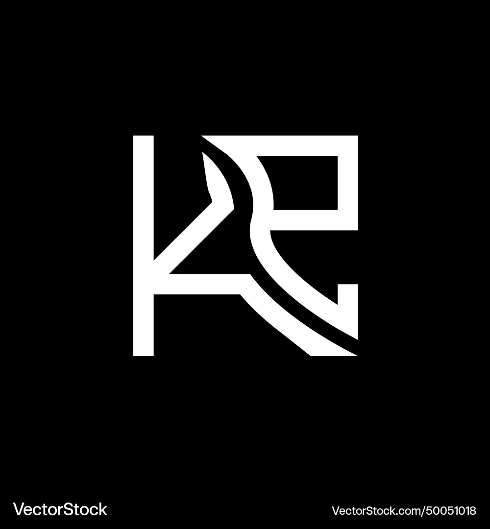 Kp letter logo design simple and modern Royalty Free Vector