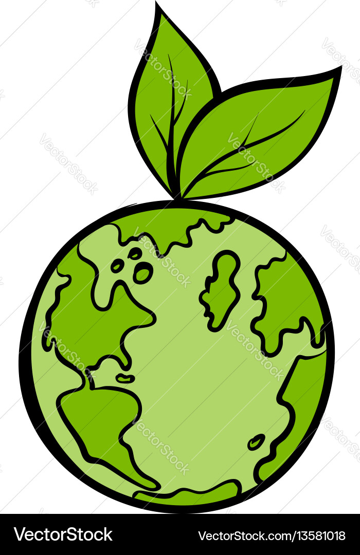 Natural world icon cartoon Royalty Free Vector Image