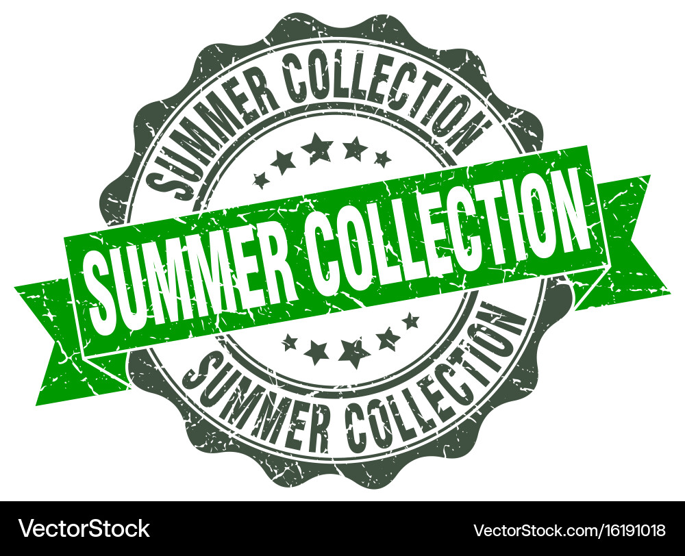 Summer collection stamp sign seal Royalty Free Vector Image