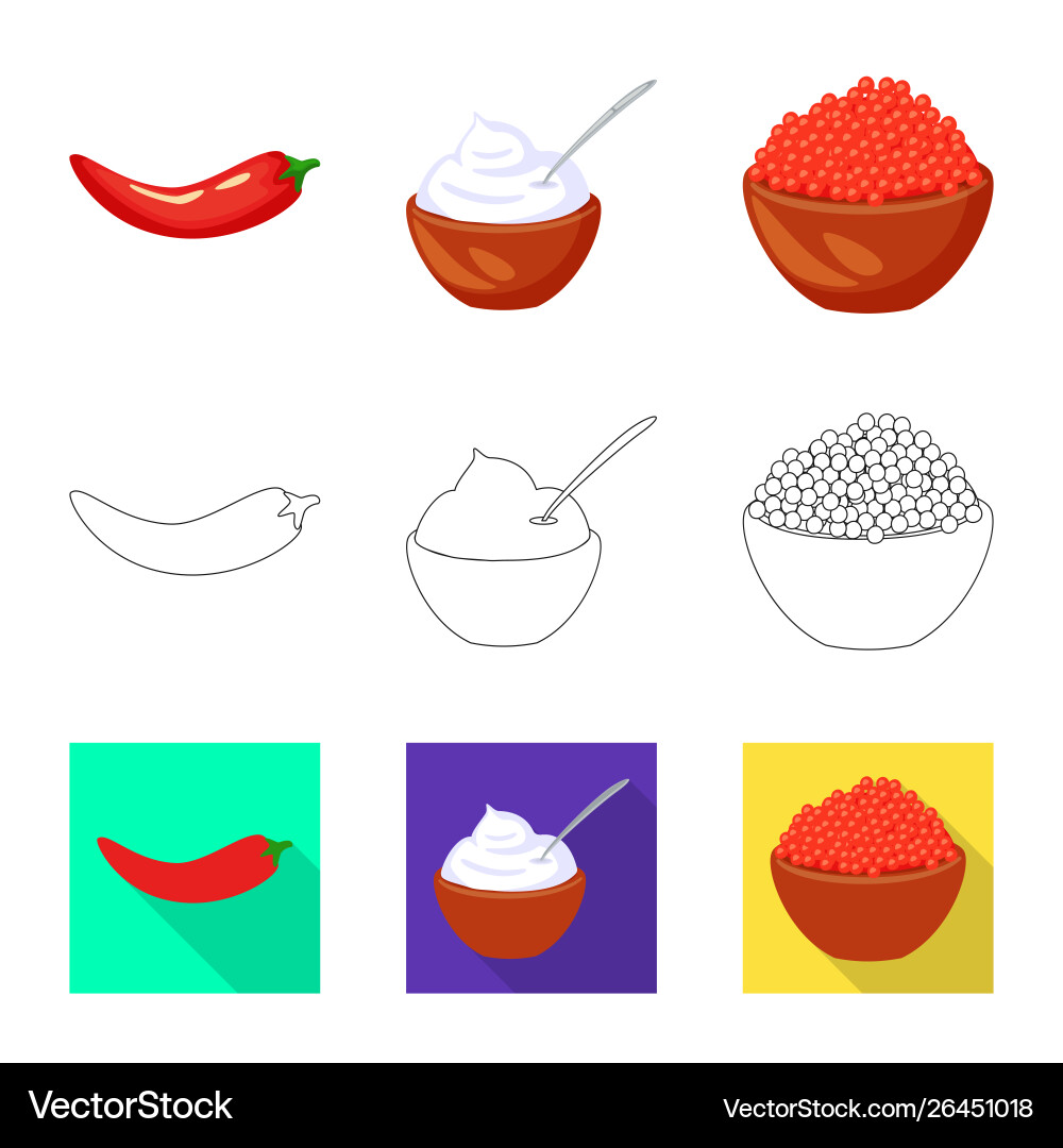 Taste and product logo set Royalty Free Vector Image