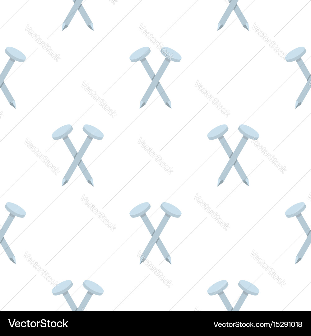 Two metal nails pattern flat Royalty Free Vector Image