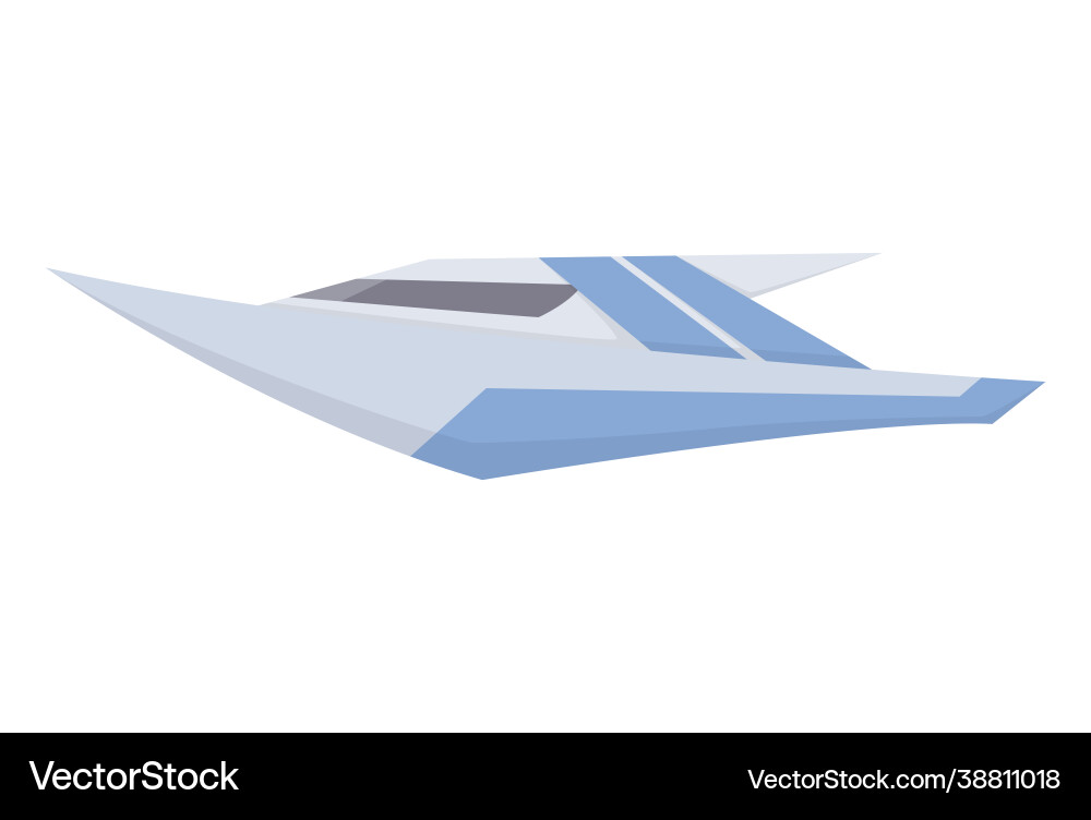 Water speedboat ship boat side view isolated Vector Image
