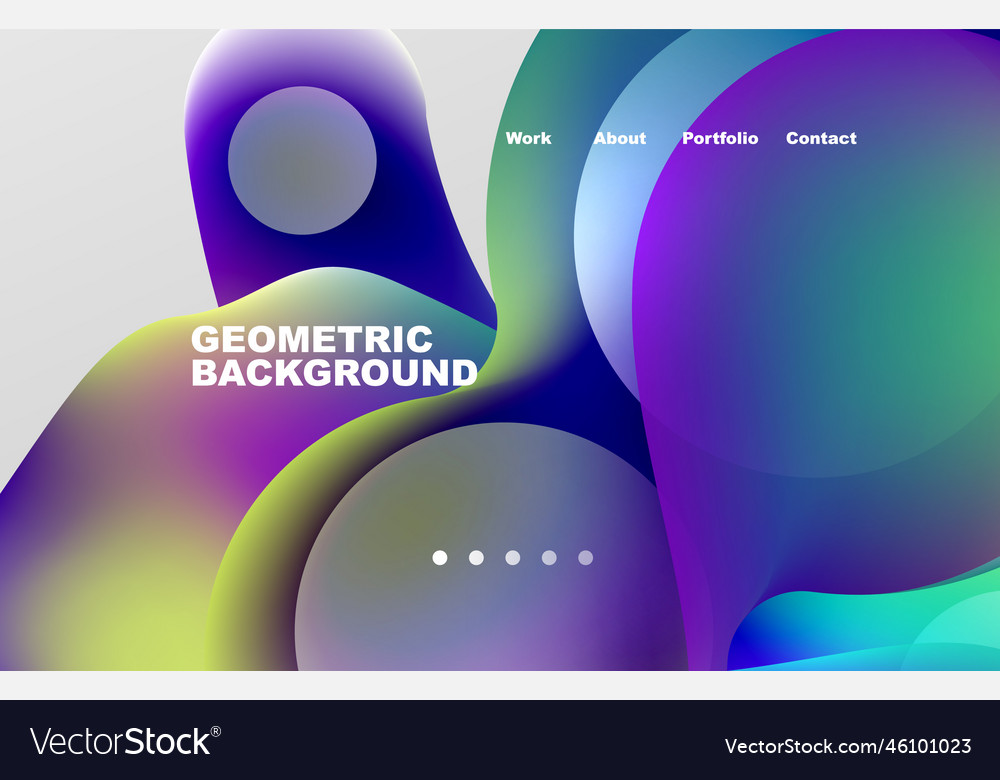 Abstract liquid background for your landing page Vector Image