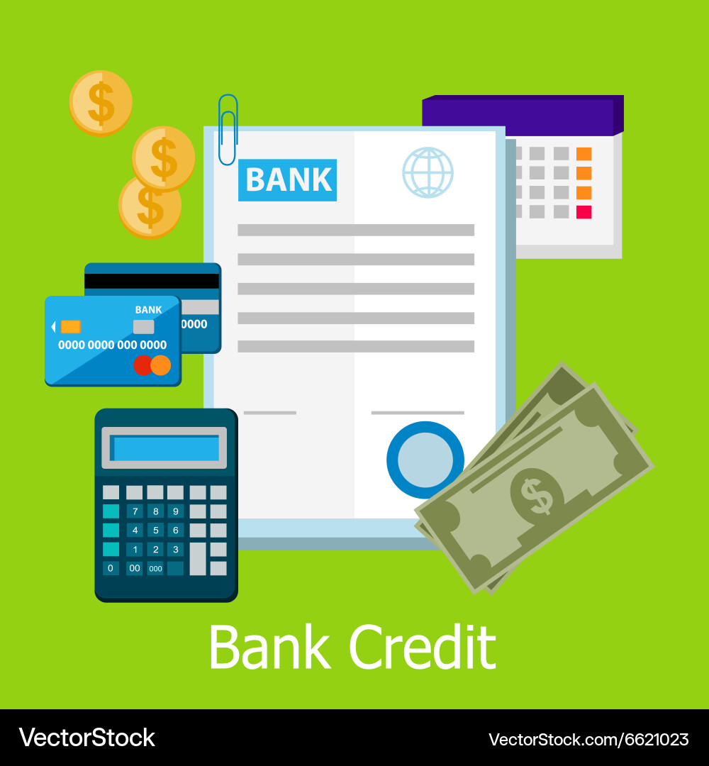 Bank credit concept design style Royalty Free Vector Image