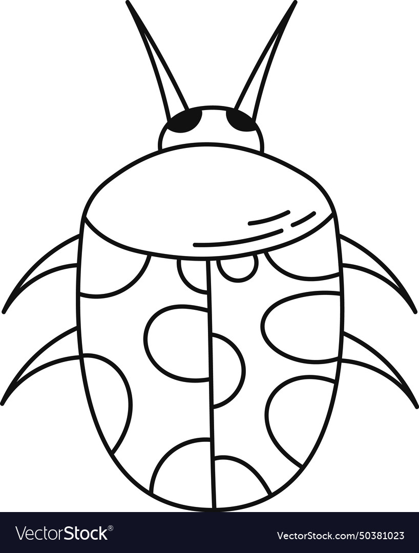 Bug flying insect lined Royalty Free Vector Image