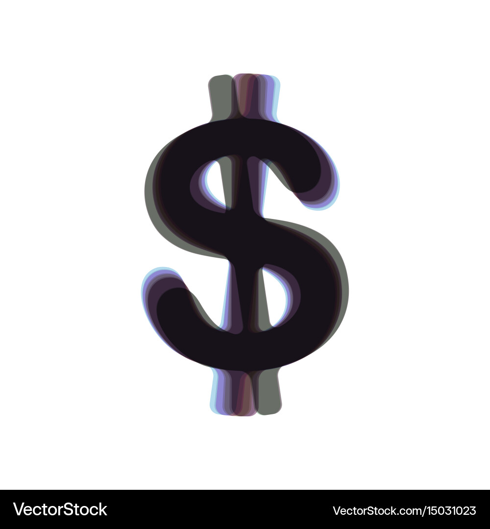 Dollars sign usd currency symbol Royalty Free Vector Image
