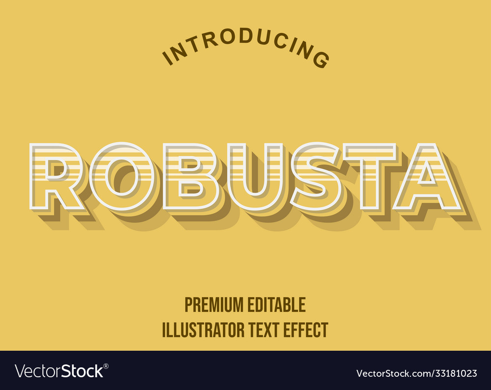 Editable text style effect typography template Vector Image