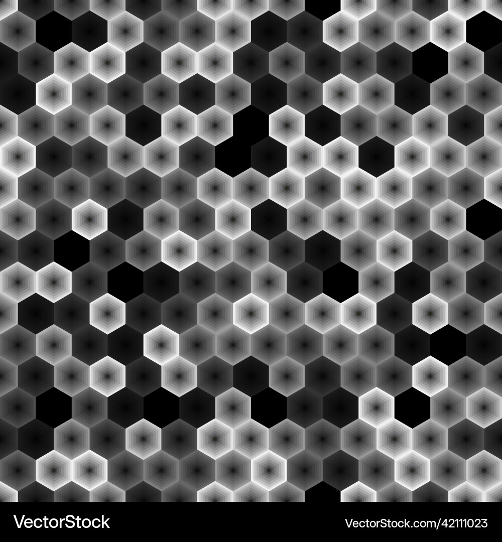 Honeycomb inspired abstract geometric seamless Vector Image