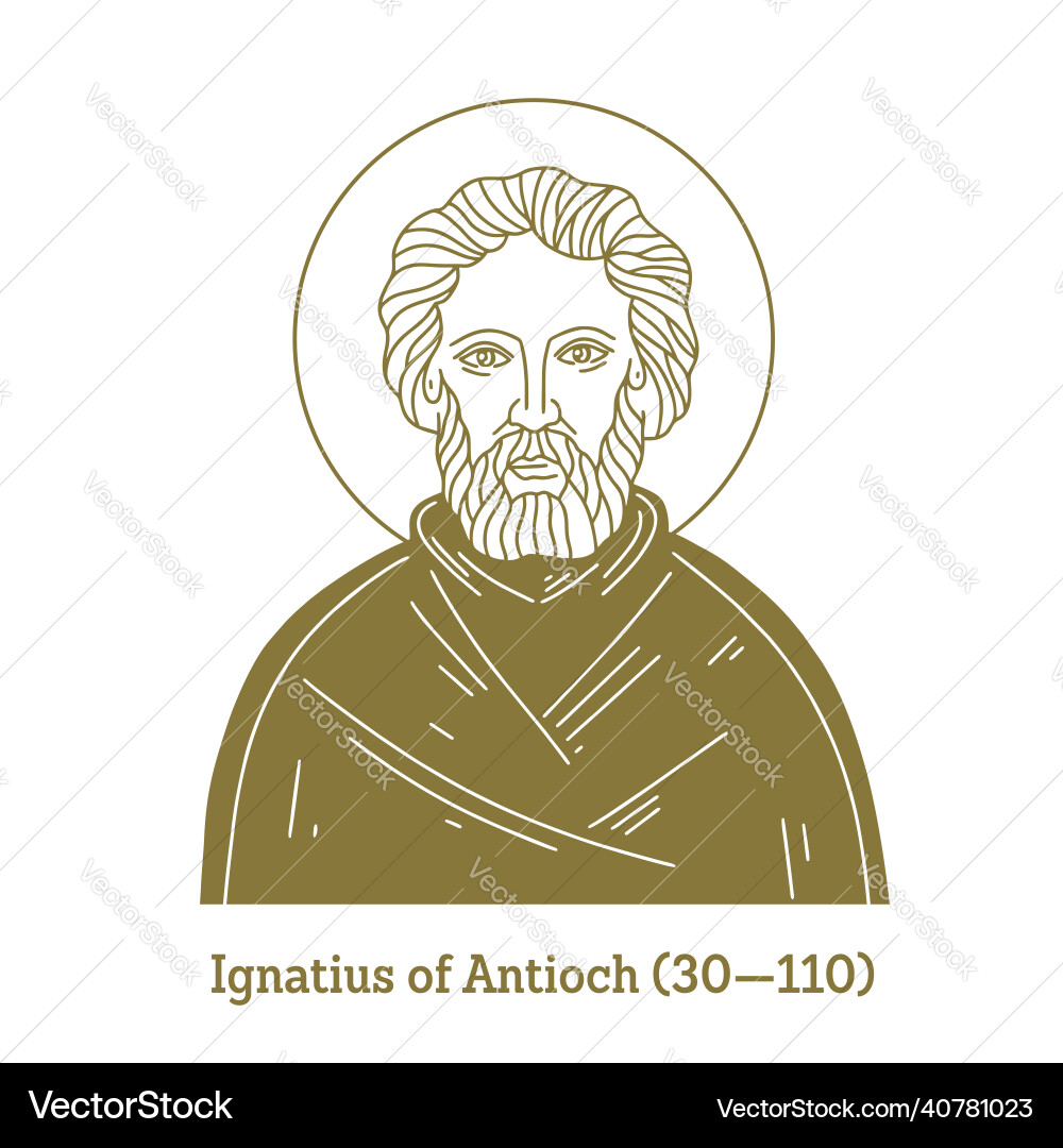 Ignatius of antioch Royalty Free Vector Image - VectorStock