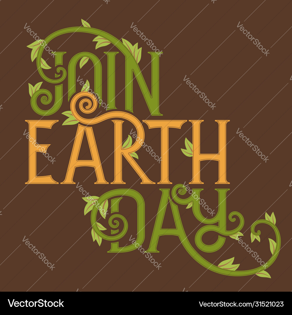 Join earth day poster template Royalty Free Vector Image