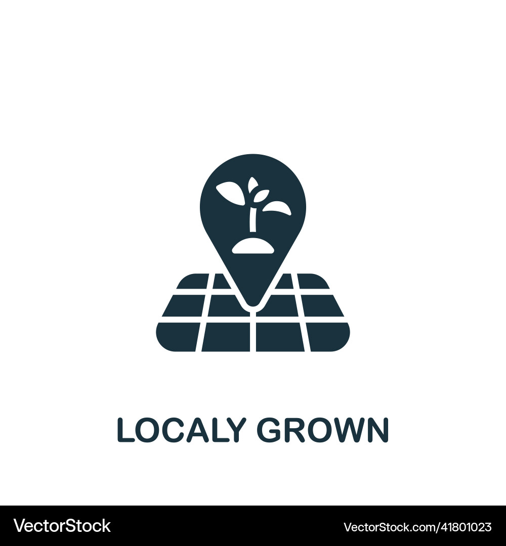 Localy grown icon monochrome simple icon Vector Image