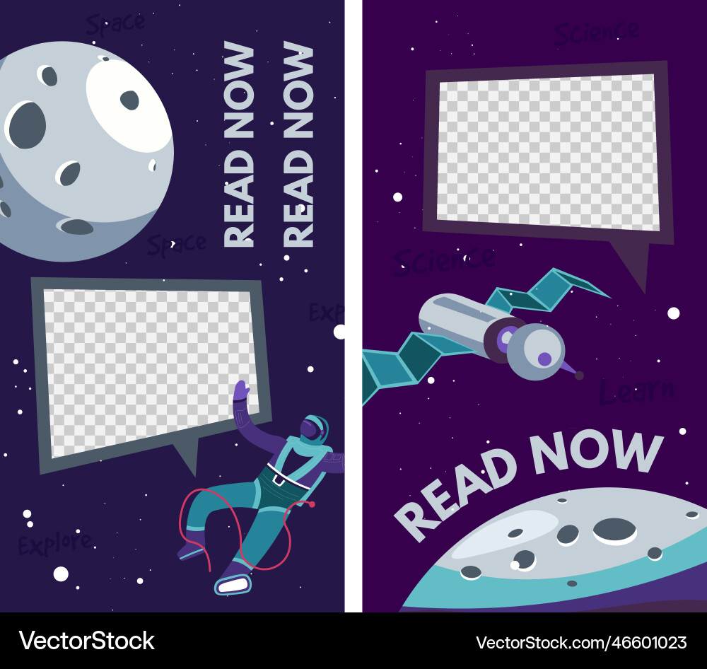 Read now frames for new post in social media Vector Image