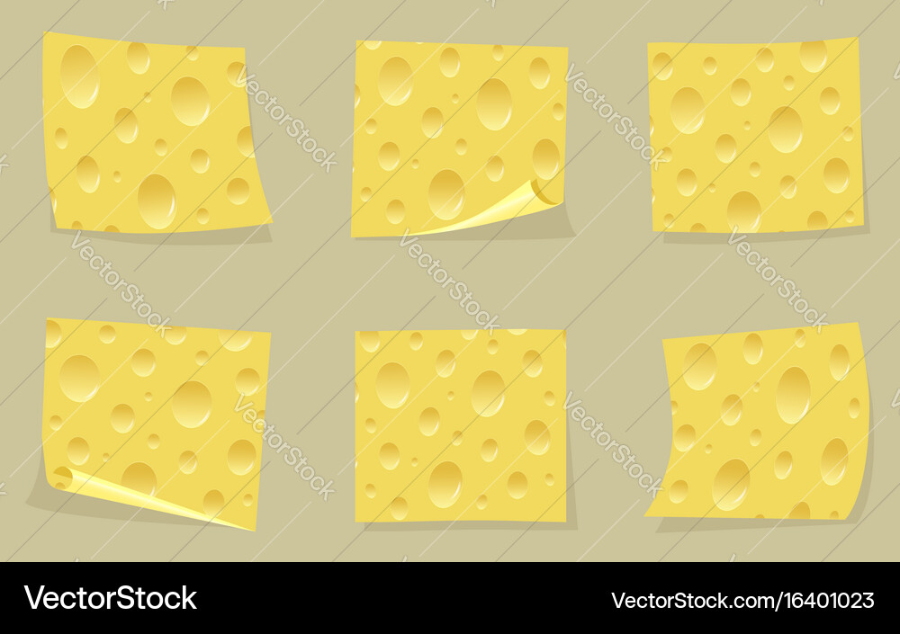 Slices of cheese Royalty Free Vector Image - VectorStock