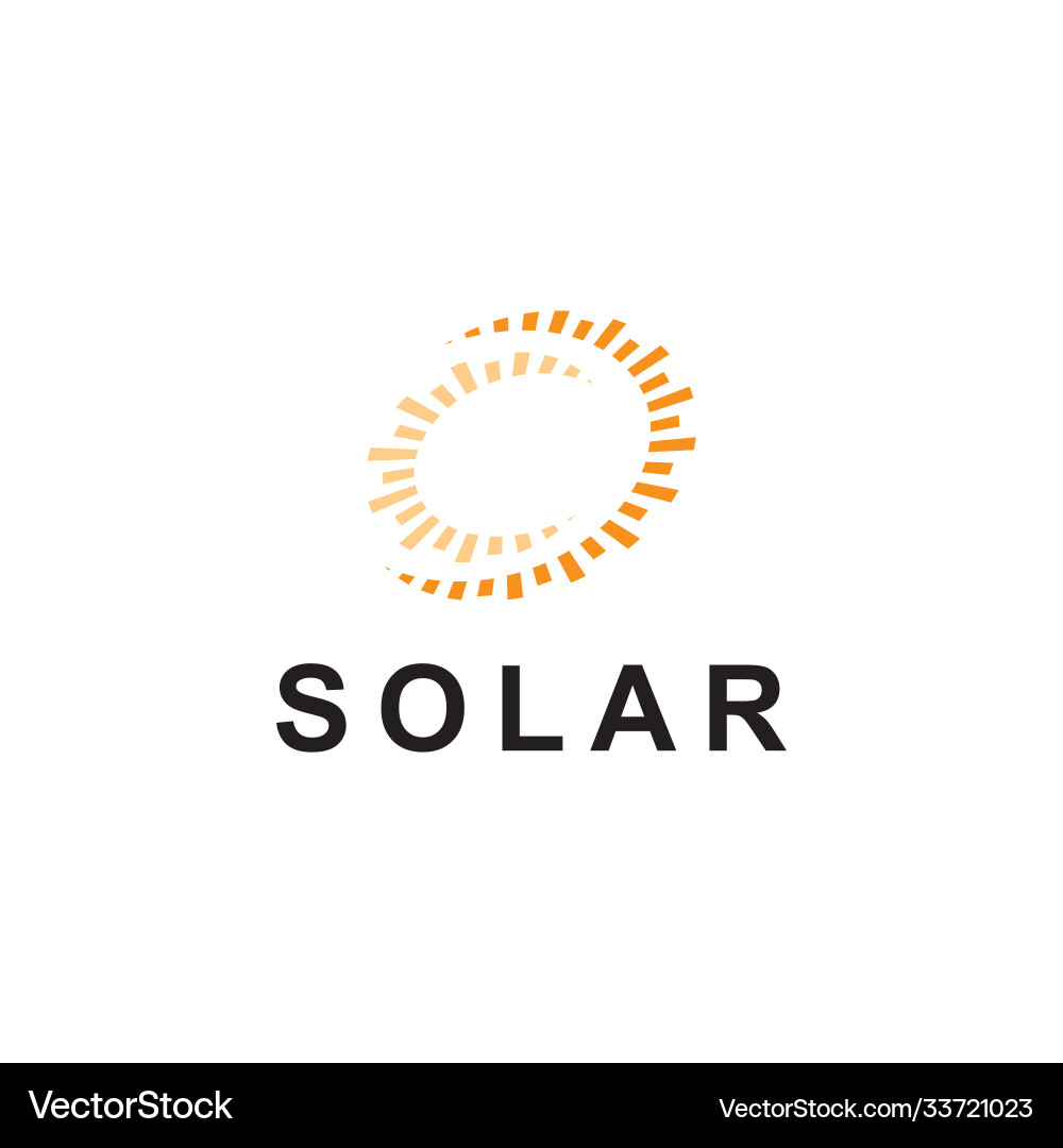 Sun logo design inspiration templatesolar symbol Vector Image