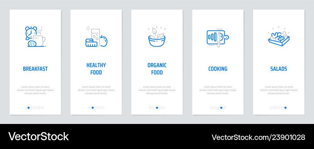 Breakfast salads cards with strong metaphors Vector Image