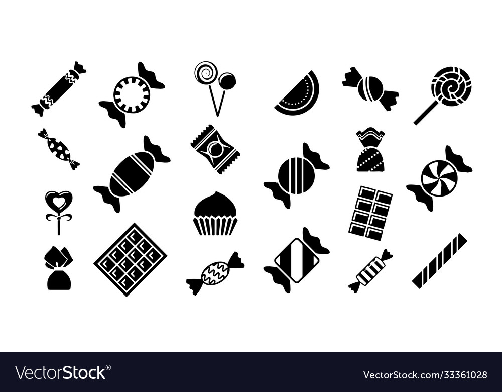 Candy icon set Royalty Free Vector Image - VectorStock