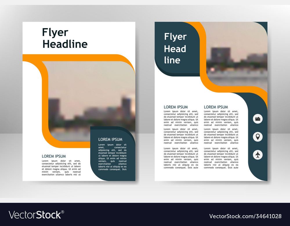 Flyer template design Royalty Free Vector Image