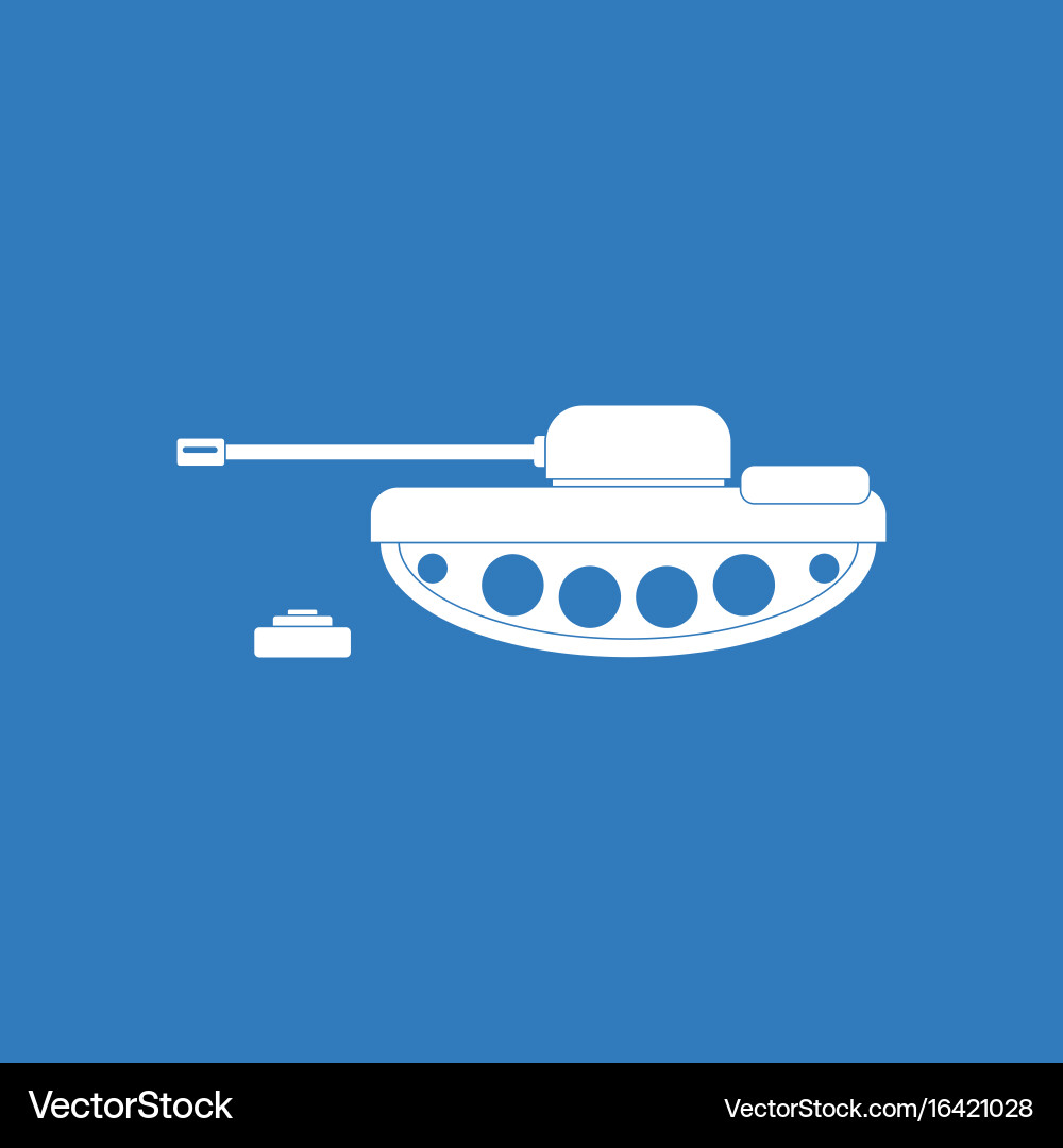 Icon military tank and mine Royalty Free Vector Image