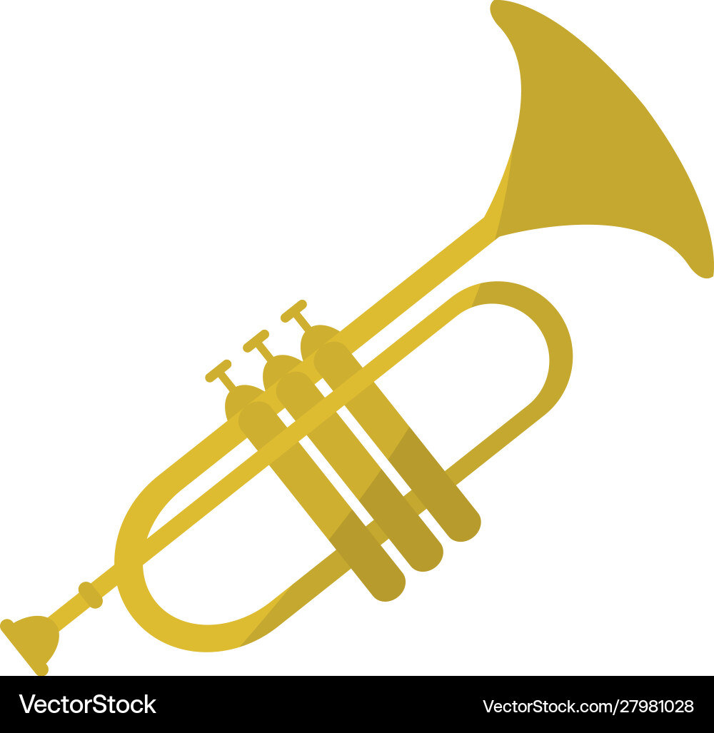Isolated trumpet instrument design Royalty Free Vector Image