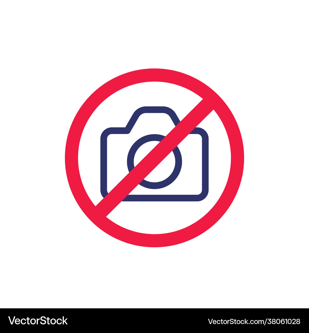 No camera photo sign icon Royalty Free Vector Image