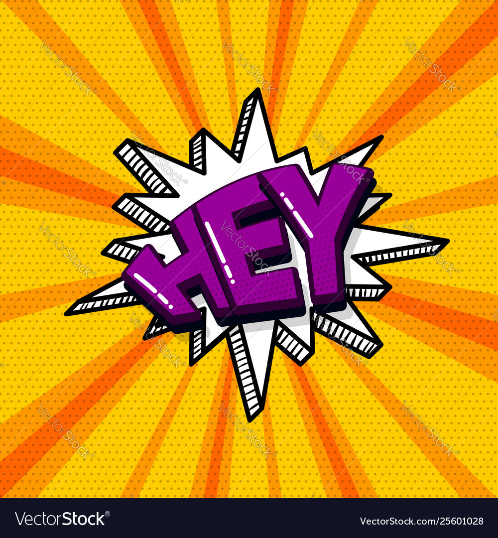 Pop art comic text Royalty Free Vector Image - VectorStock