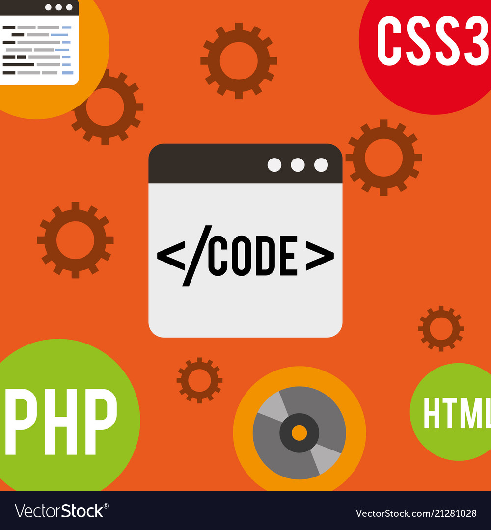 Program coding website Royalty Free Vector Image