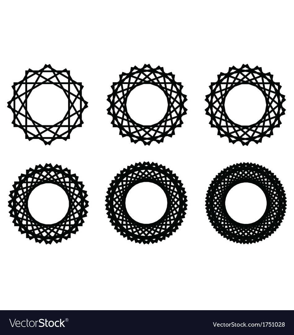 Rectangles Into Circle Designs Royalty Free Vector Image